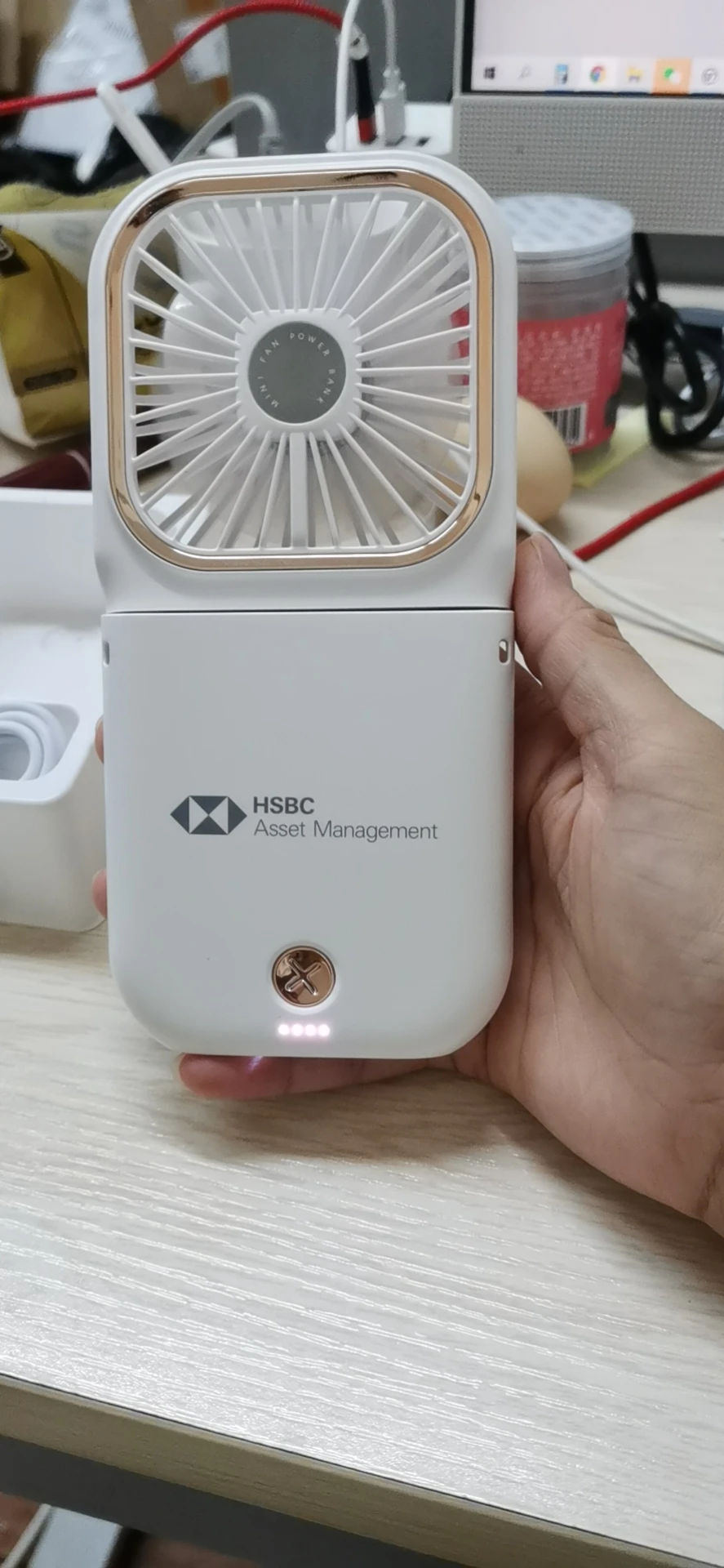 Mini Usb Humidifier Fan Led Light Rechargeable Portable Mini Handheld ...