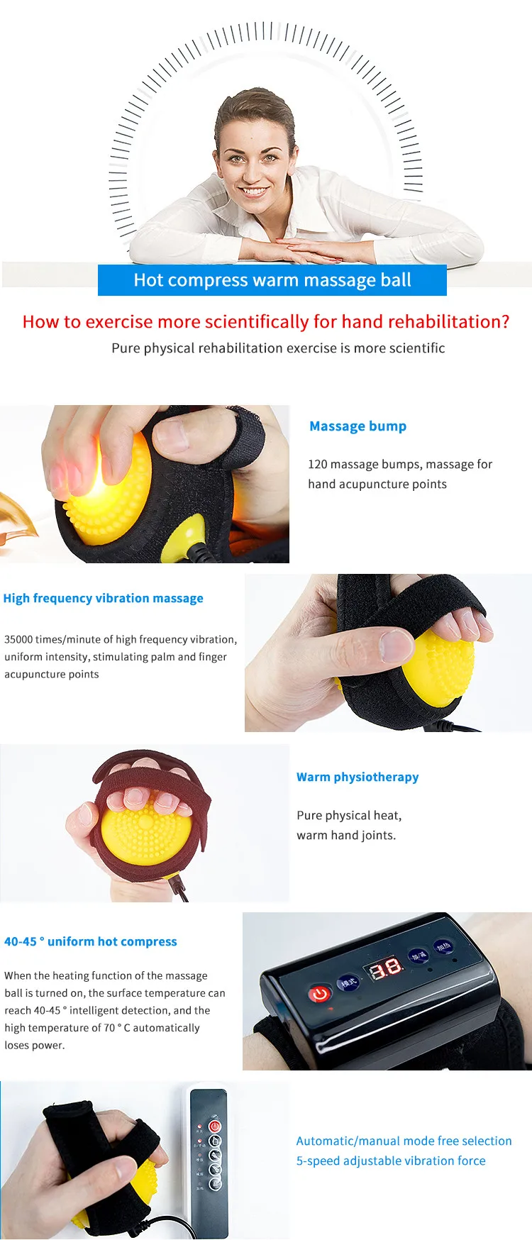 Wrist Hand Orthosis With Ball Splint Stroke Orthopedic Hand Ball ...