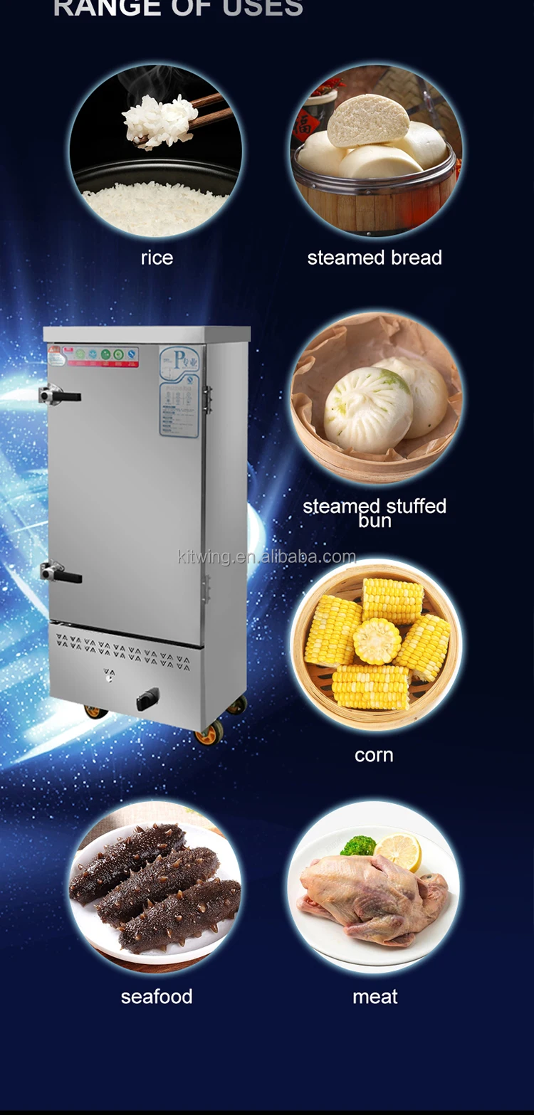 Commercial Industrial Food Steamer 12-layer Stainless Steel Gas Rice ...