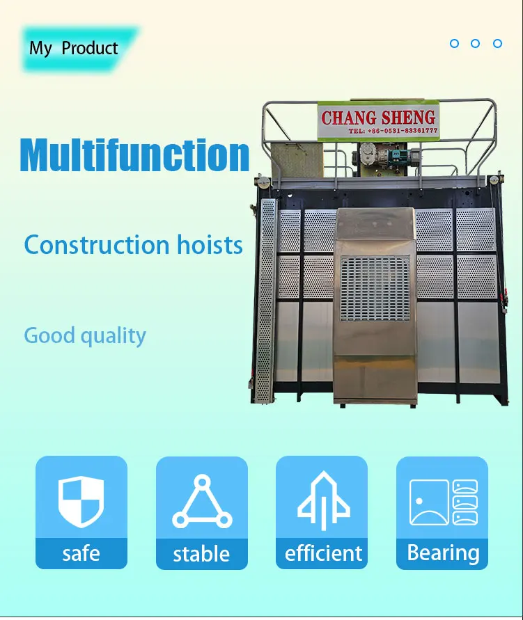 Customizable Inverter Type Double Cage Construction Hoist For The ...