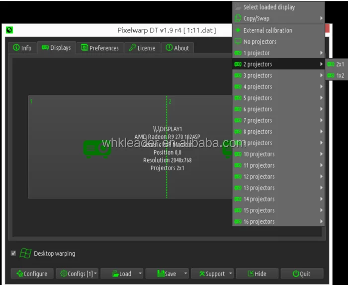 Projection Screen with Projector Calibration Software for Projection ...