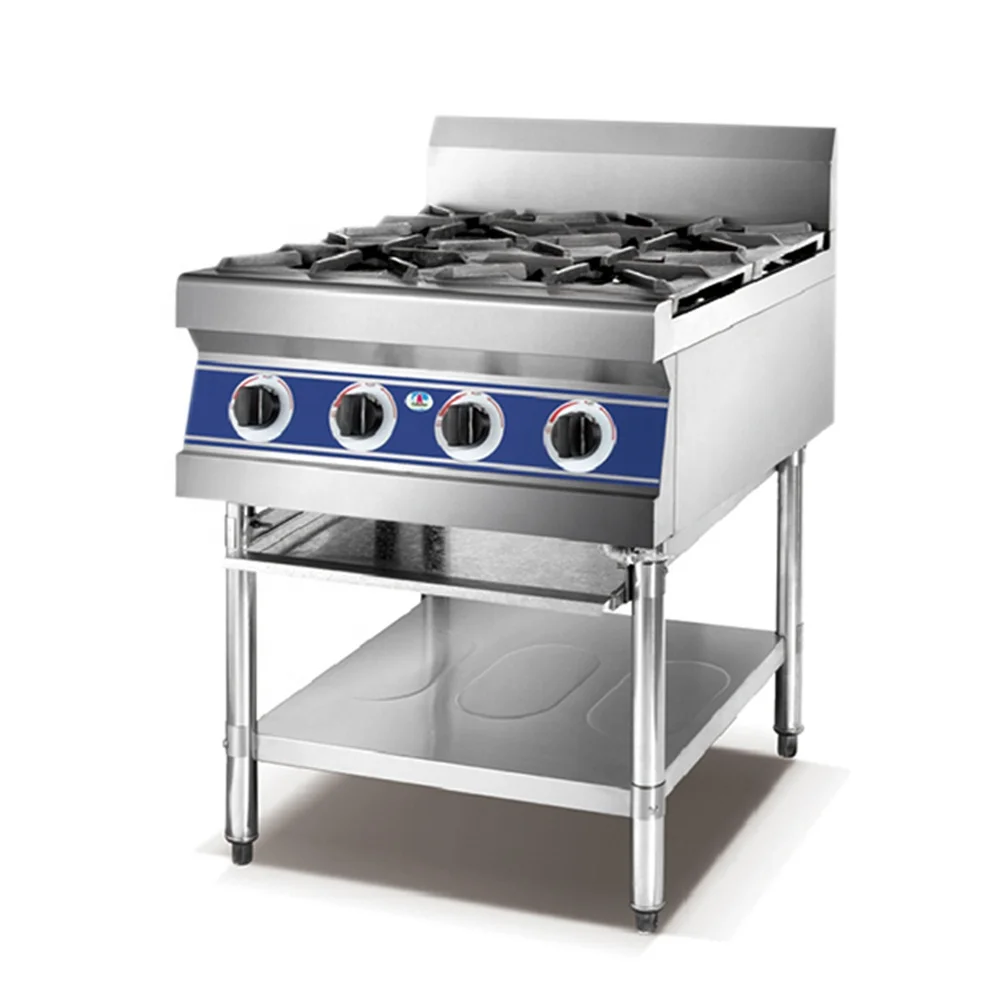 Commercial Gas Stove Restaurant Free Standing Gass Cooker 4 Burners ...