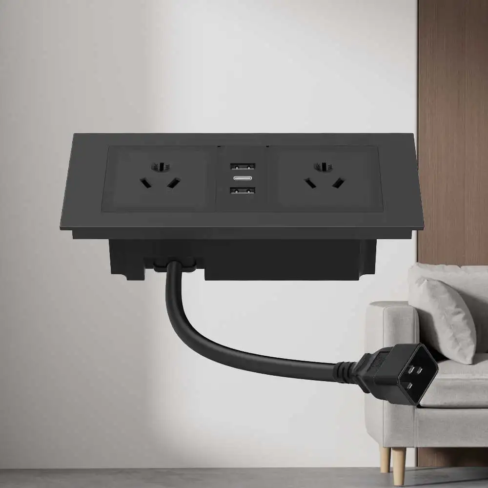Oswell Desktop Double Power Point Wall Socket Hotel Socket 2 Gang ...