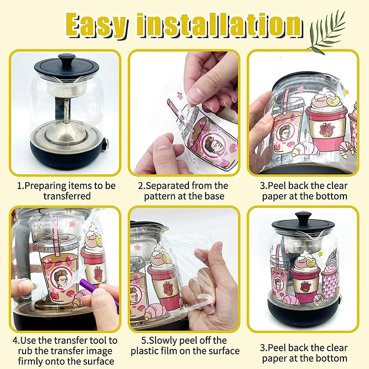 Custom UV DTF Transfer Stickers for 20 Oz Tumbler Cups