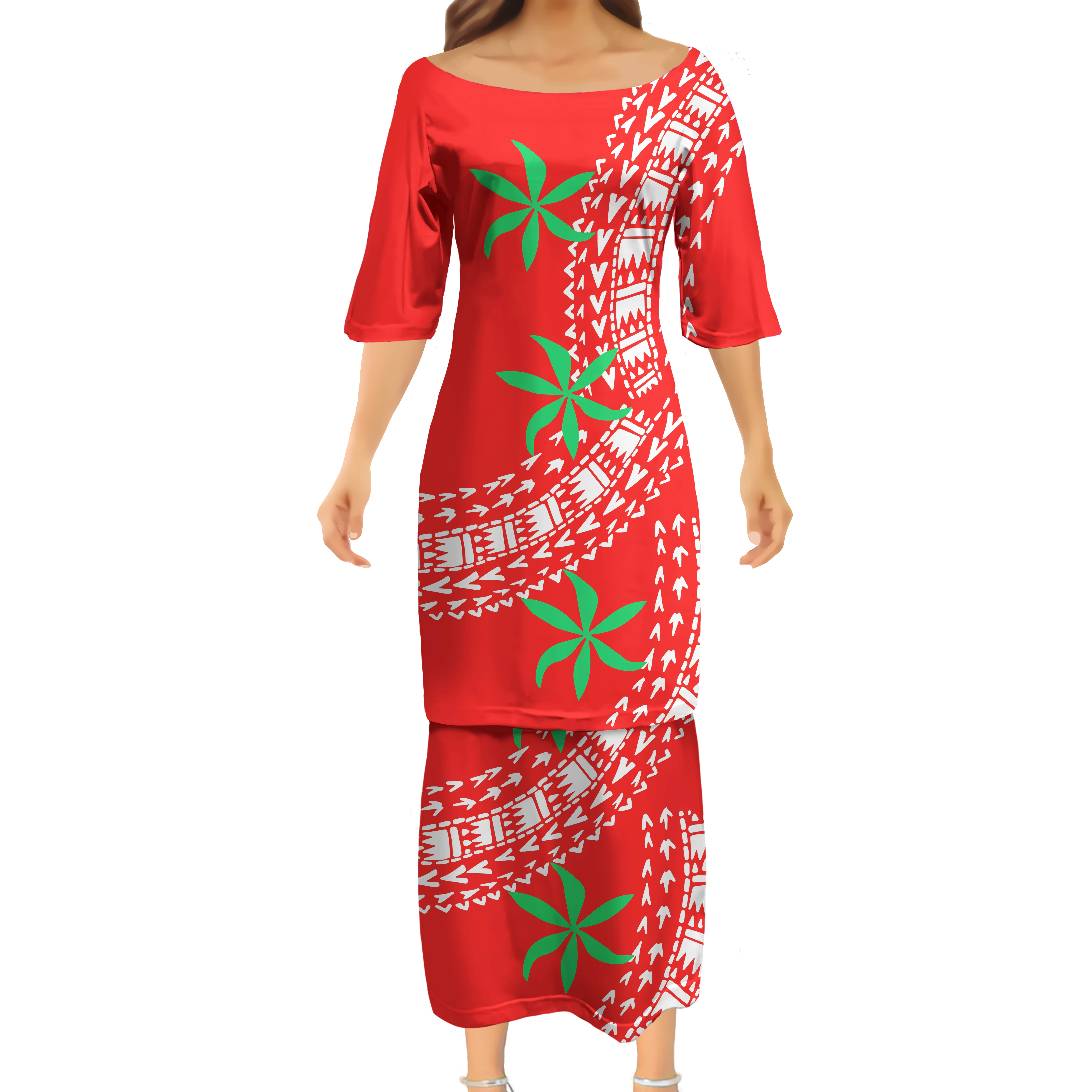 Red Puletasi Dresses