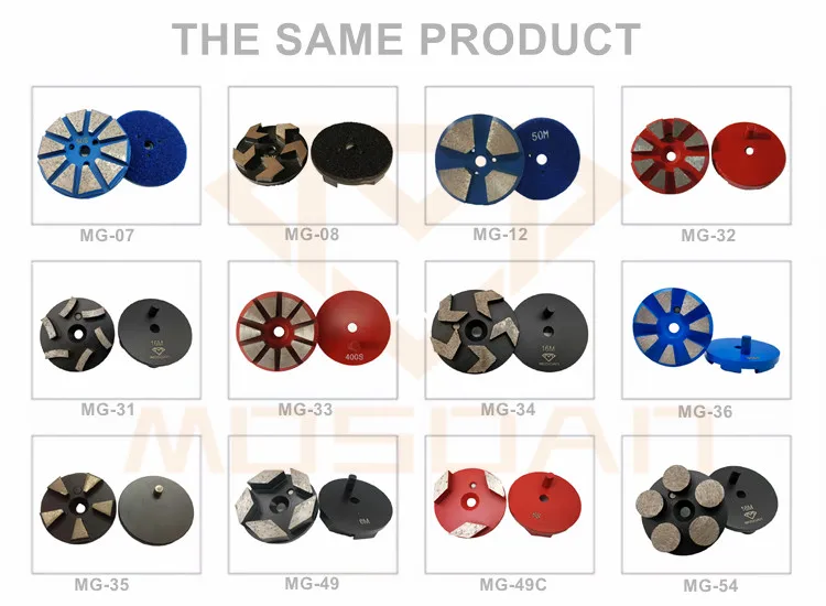 3 Inch Triangular Edge Corner Diamond Grinding Pucks for Bosch Grinders ...