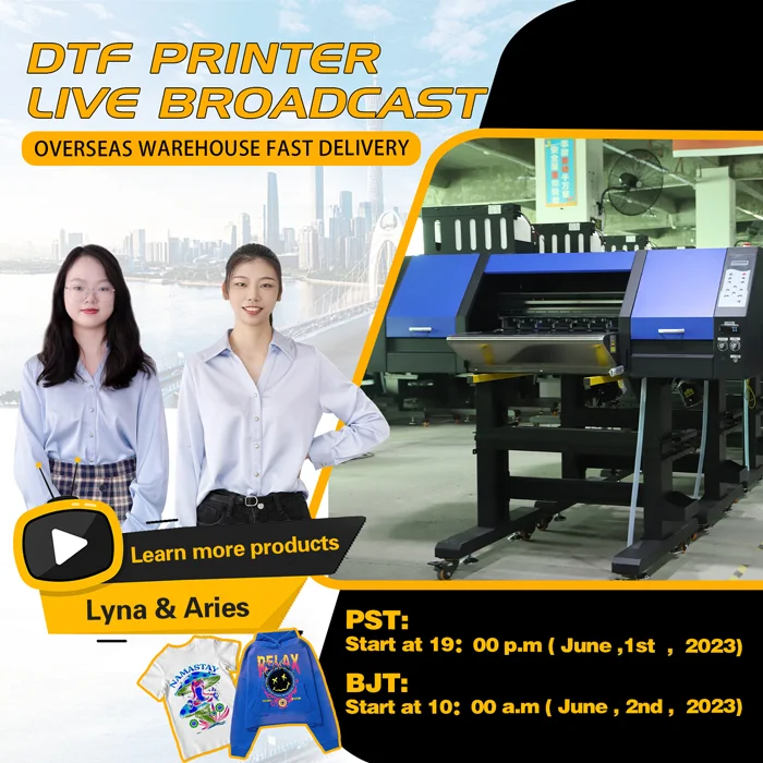 DTF Powder Shaker Drying Machine & Sublimation Printer!! Product Show Stream 2023 - Alibaba.com