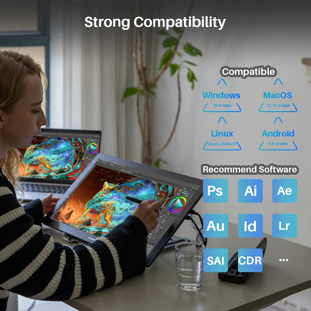 Huion Kamvas Pro 19 4K Digital Drawing Graphics Tablet