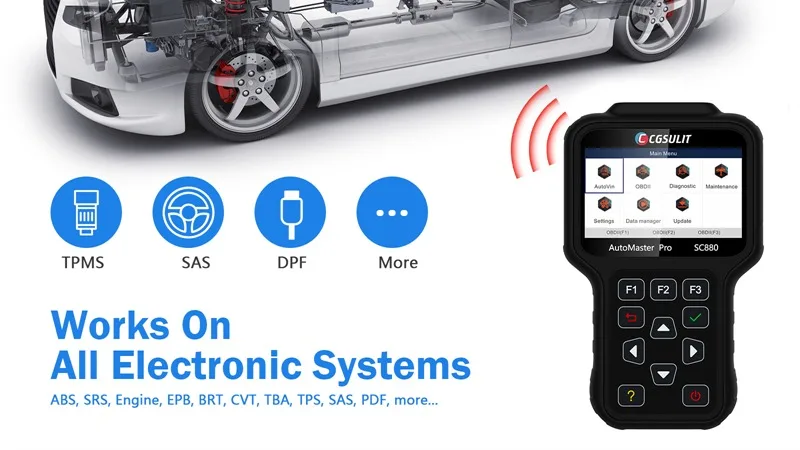 Cgsulit Sc880 Automotive Vehicle Tools Diagnostic Scanner Machine To ...