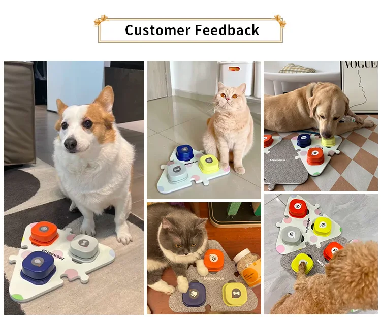 Mewoofun Talking Button Dog Recordable Answer Sound Button Voice ...