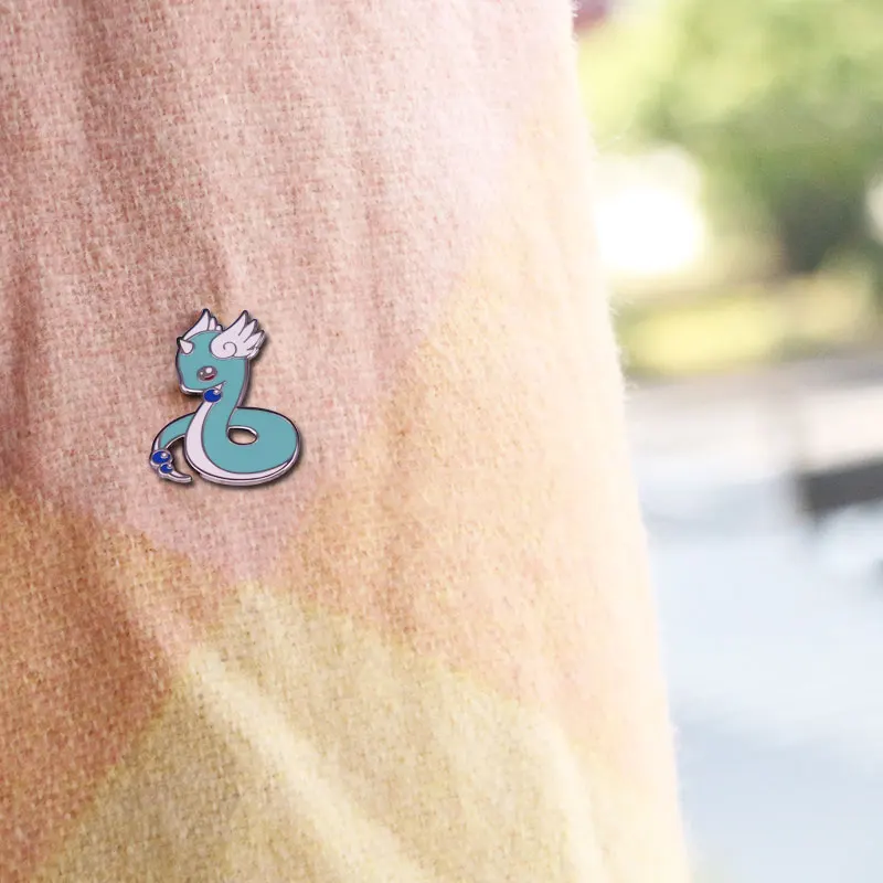 P0kem0n Serpentine Blue Dragon Dragonair Enamel Pin Anime Game Badge ...