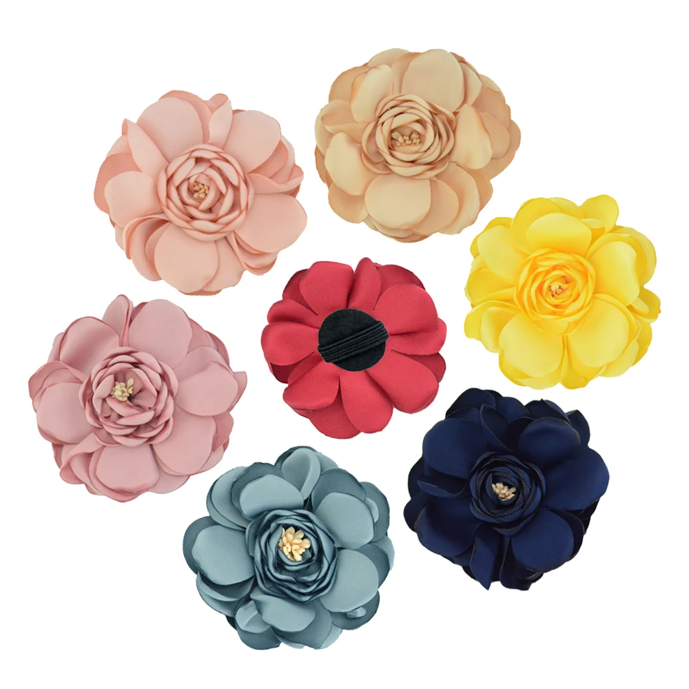 Dog Charms Flower Multicolored Pet Flower Cat Collar Fabric Flower ...
