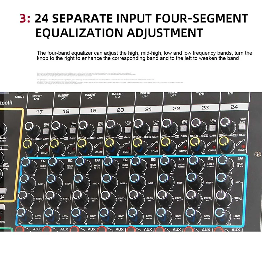 Biner DX24C Audio Mixer - Professional 24 Channel Mixer