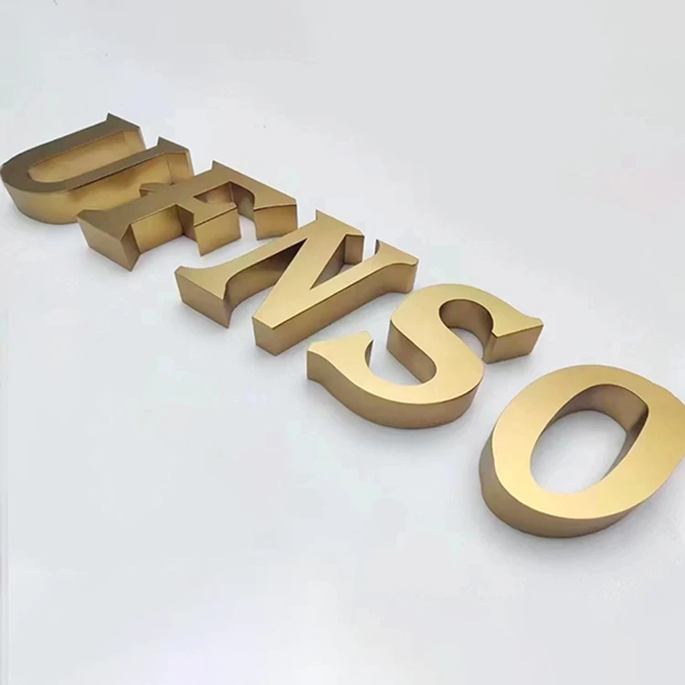 Custom Wall Signage Mirror Finished Stainless Steel Metal Channel Sign ...