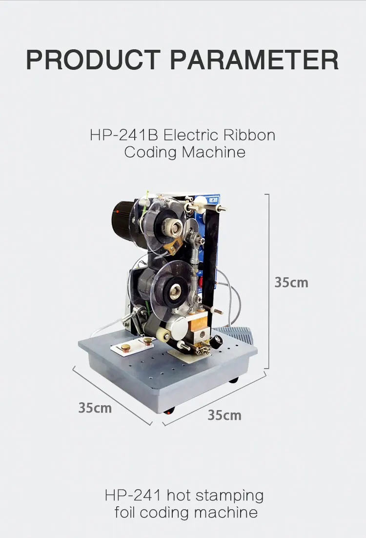 Hp-241 Elektrische Kleur Lint Hete Codering Printer Datum Codering ...