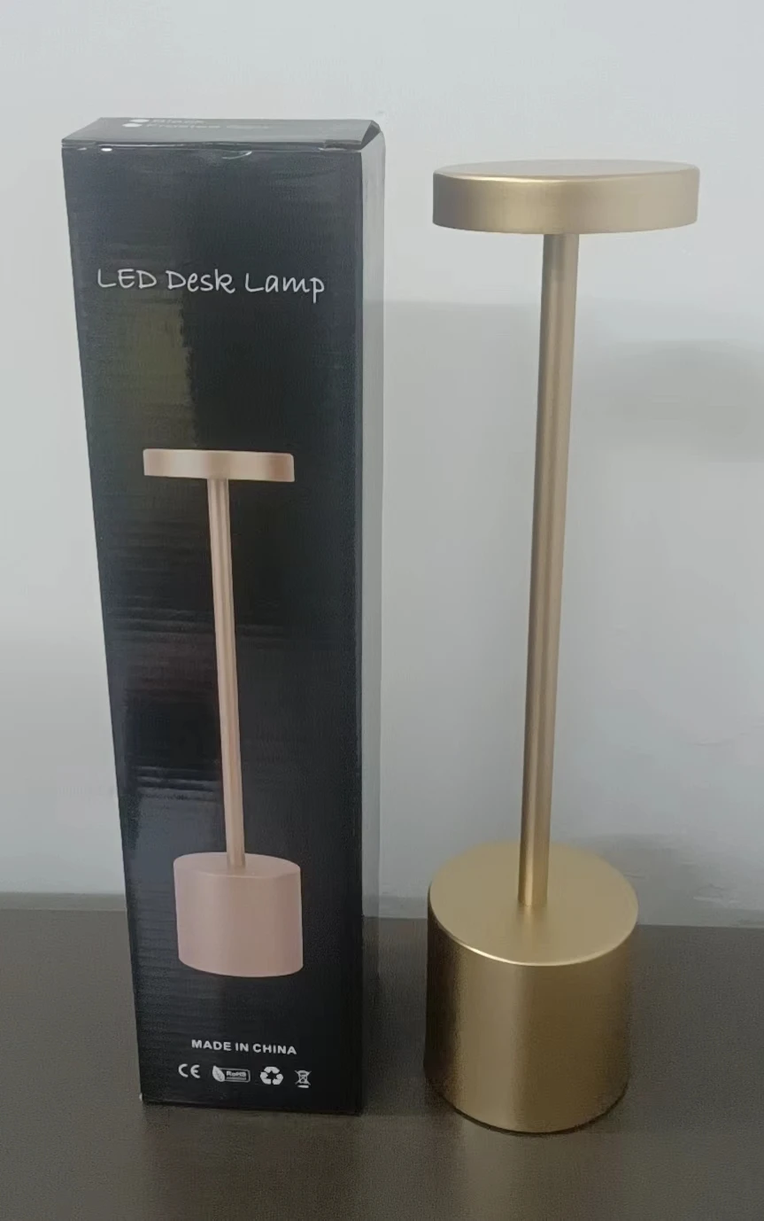 LED Table Lamp - Rechargeable Metal Restaurant Lights