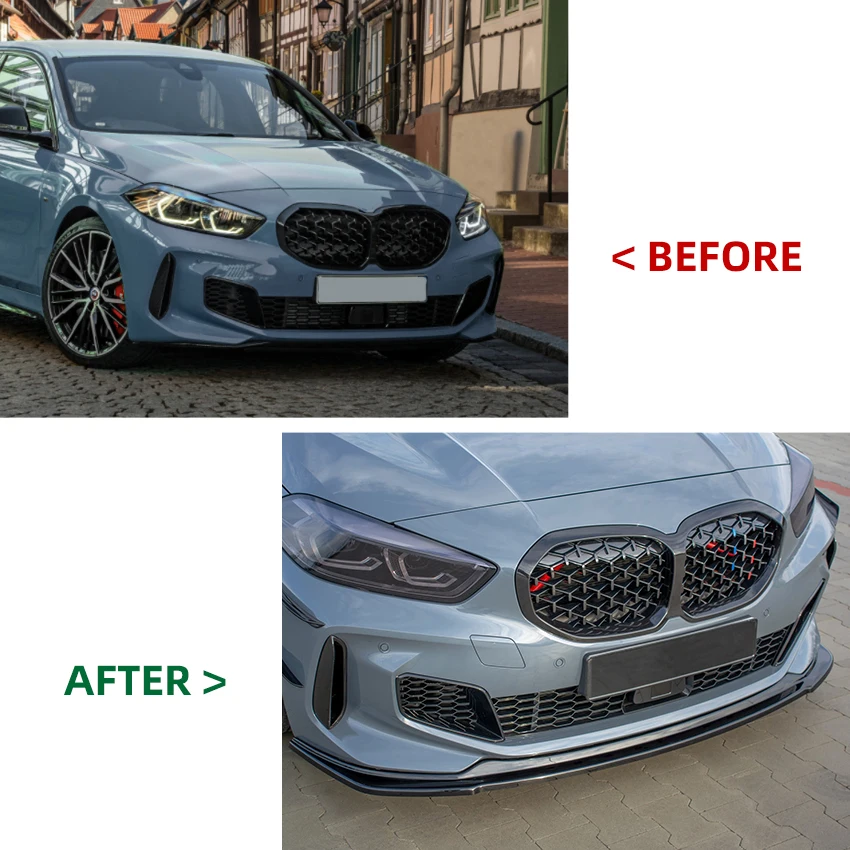 3 PCS Front Bumper Lip Splitter for BMW 1 Series F40 M Sport 118i 120i ...