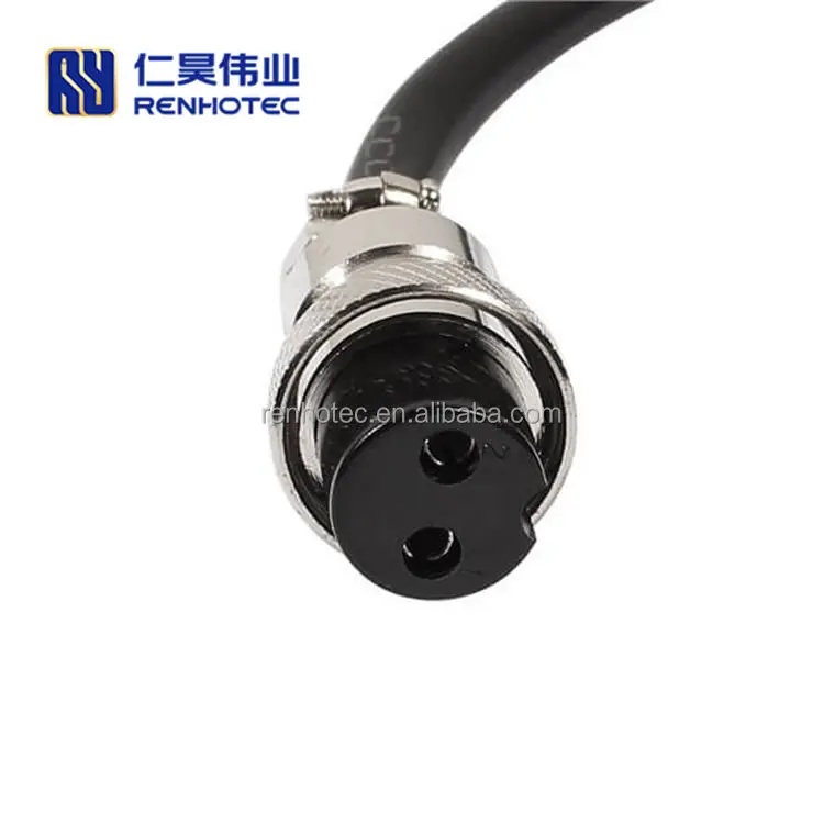 Gx16 2 Pin Aviation Connector Connectors Male Female Metal Flange ...
