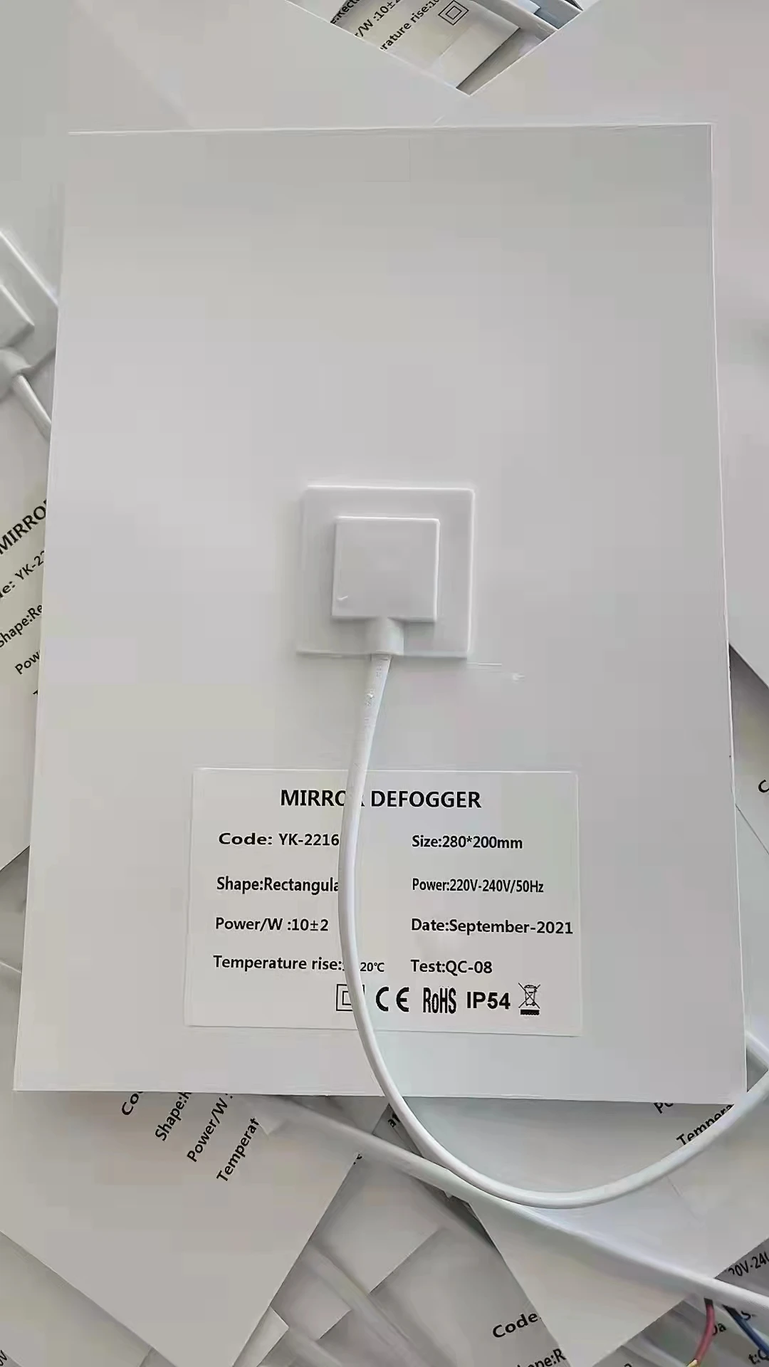 Bathroom Mirror Electric Anti Fog Pad - Defroster Demister