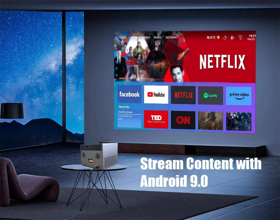 Topleo Smart Projector Auto Chart Proyector Mini Home Theater Lcd Smart ...