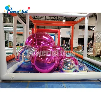 Gold Inflatable Mirror Ball Sphere Balloon Events Wedding Party Decor ...