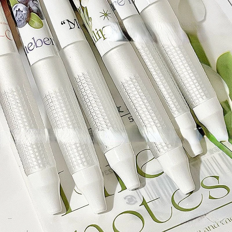 Simple and Fresh Silicone Sheath Neutral Pen Creative White Stem ...