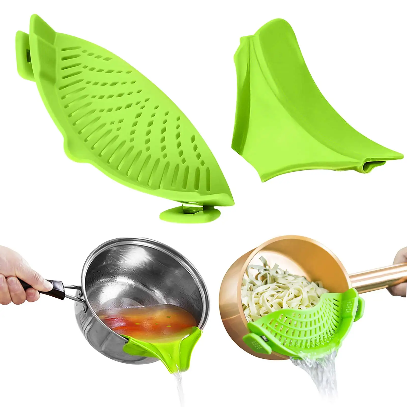 Silicone Strainer Adjustable Silicone Clip On Strainer For Pots Pan ...