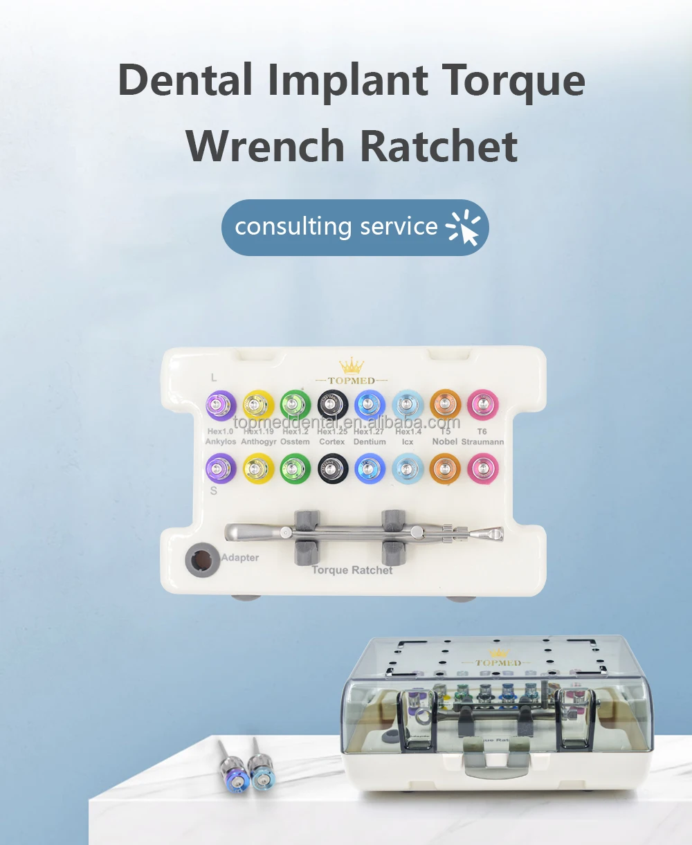 Dental Implant Prosthetic Kit 16 Pcs Mini Screwdrivers Drivers Systems ...