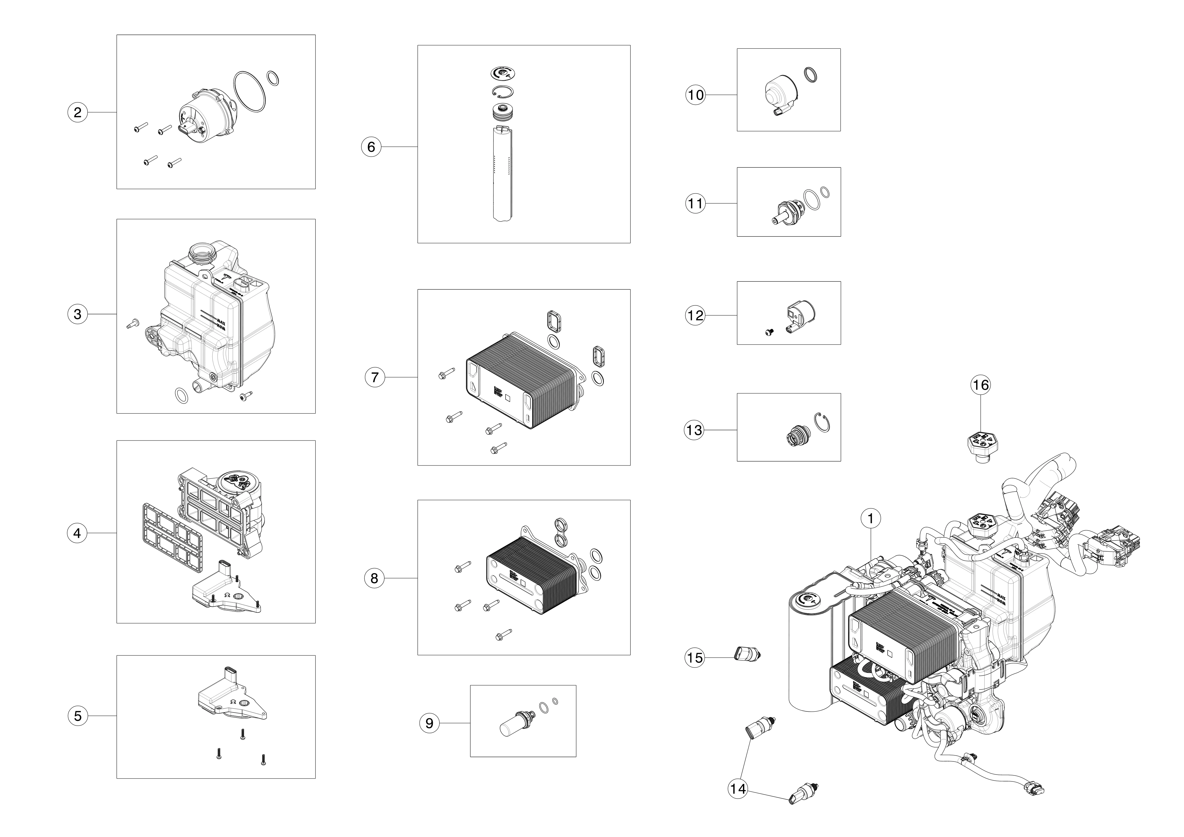 BAINEL Coolant Expansion Tank With Pump for TESLA Model Y OE 1625000 ...