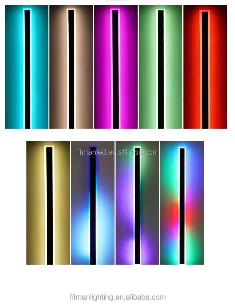 Modern Fixture Sconce RGB Strip Wall Light Indoor Home Sconce Strip ...