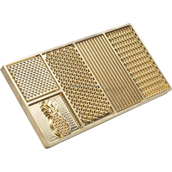 Fully Customized Brass Ice Stamp Tray Ice Cube Texture Designer Plate ...