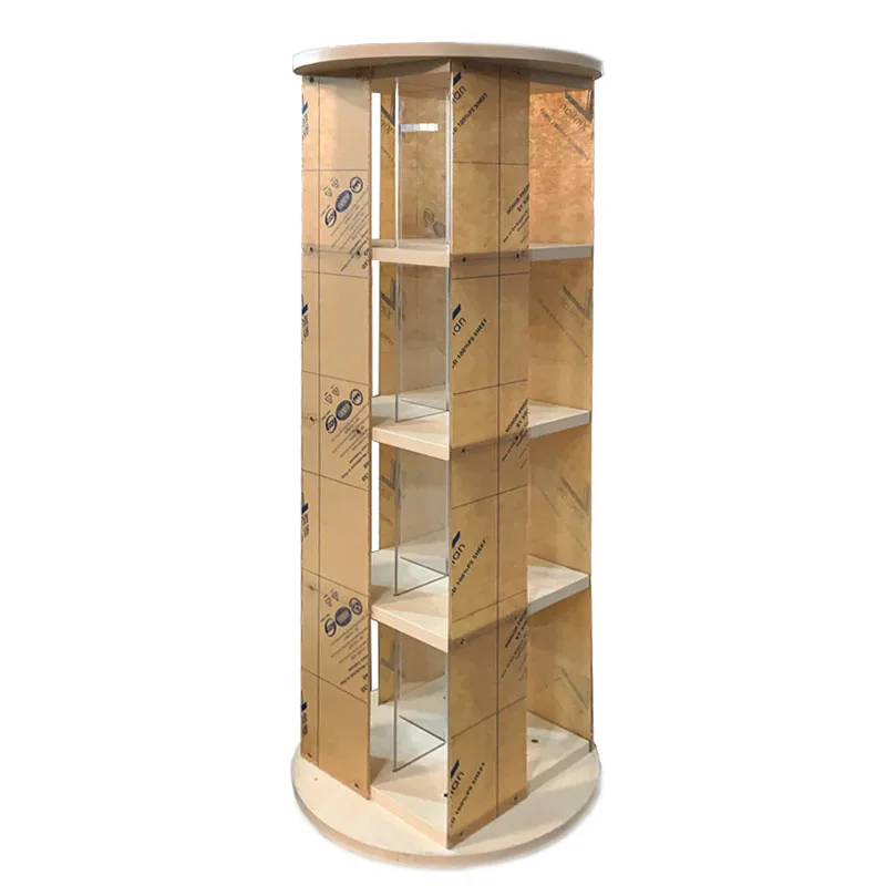 Modern Cylindrical 360 Degree Rotating Bookshelf Student Small Bookcase ...