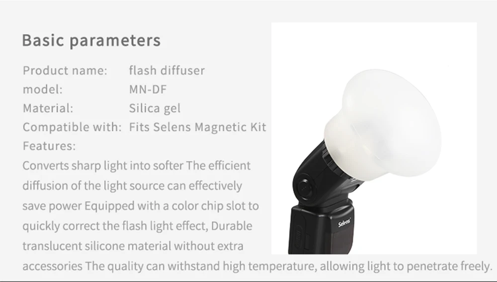 Magnetic Silicone Light Diffuser for Yongnuo Camera Speedlite