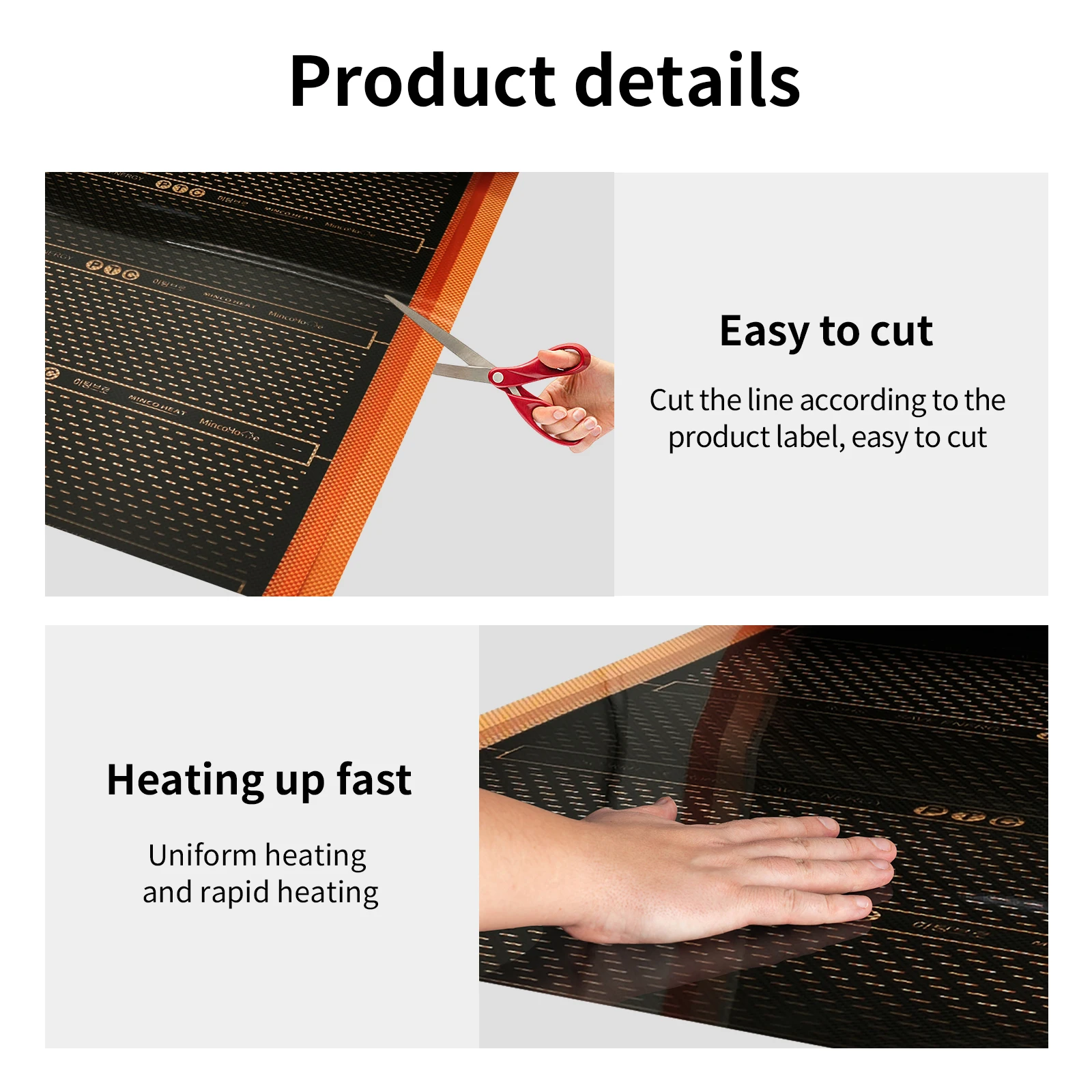 Efficient 150w/m2 Graphene PTC Heating Film for Warm Floors