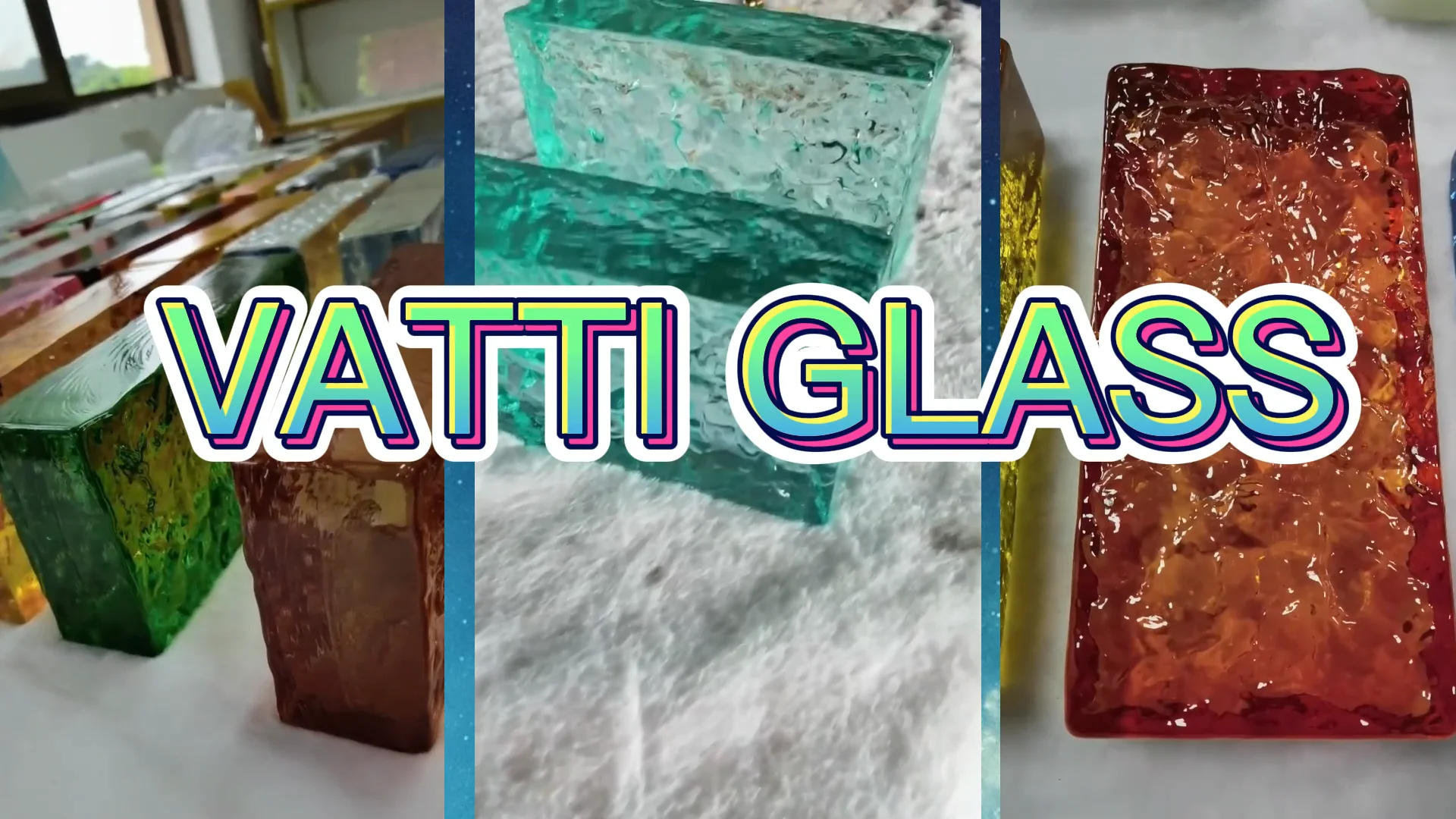 Gradient Crystal Glass Brick Ice Crystal Textured Building Glass Bricks ...