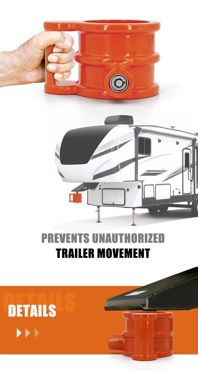 Heavy Duty 5th Wheel King Pin Lock - Anti Theft Solution