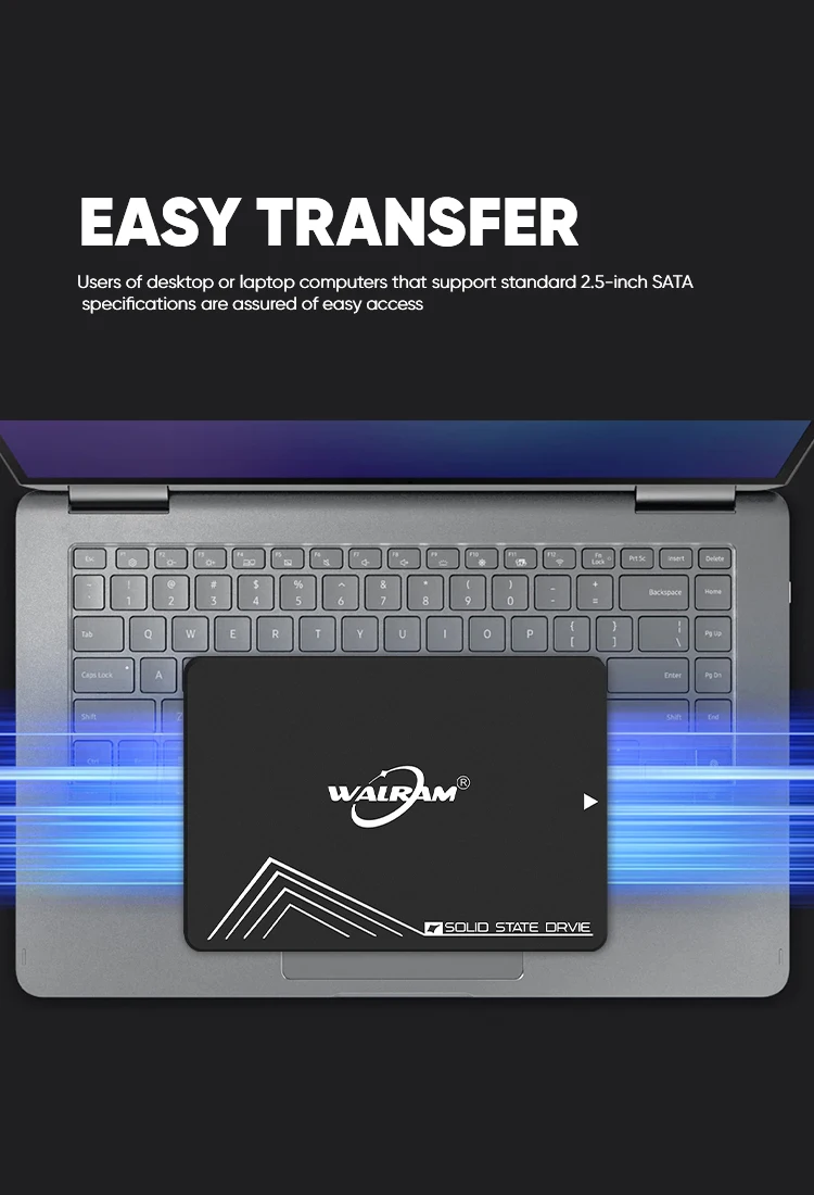 WALRAM 2.5inch SATA3 SSD - 1TB High Performance Storage