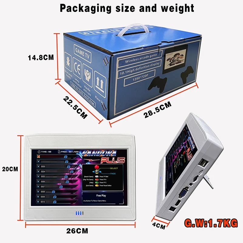 Newly Designed 10 Inch Pandora Box Handheld Game Console 26800 In 1 ...
