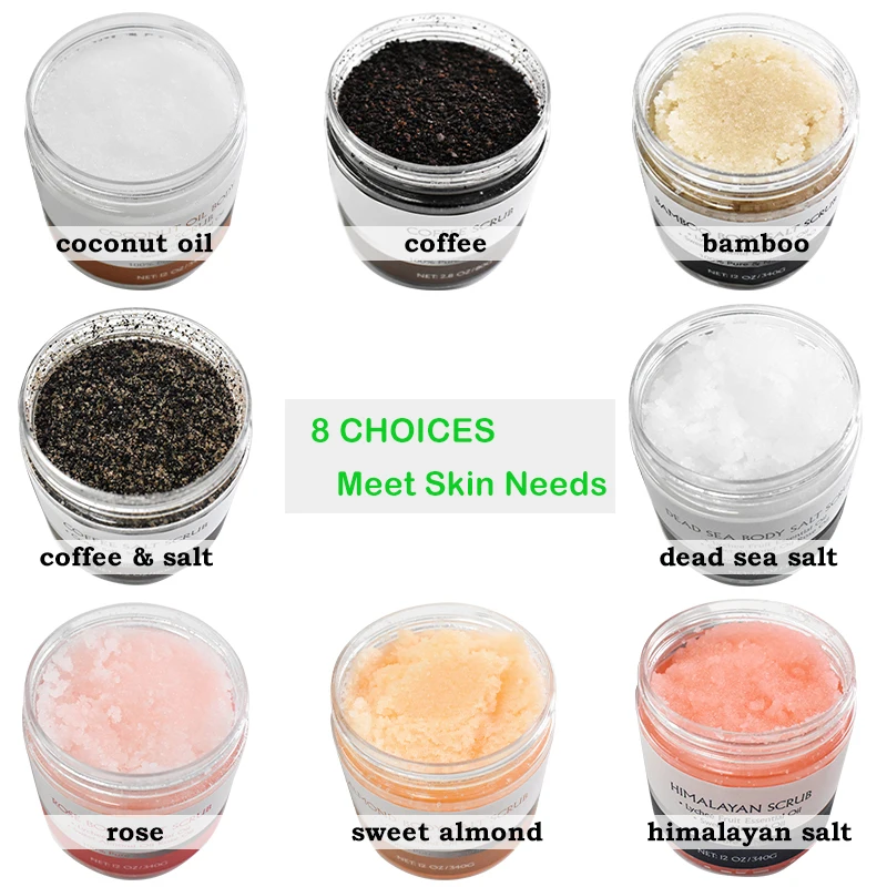 In Stock 340g Rose Exfoliating Whitening Body Salt Scrub - Buy Deep ...