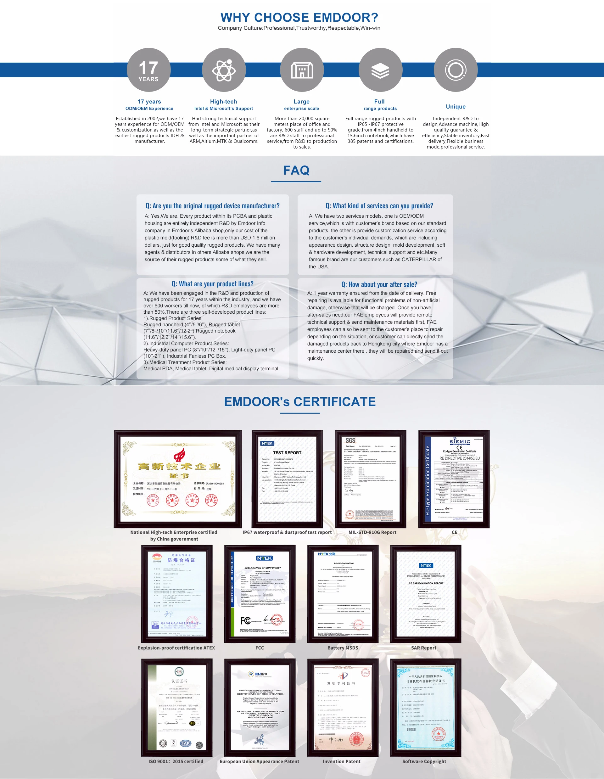 Shenzhen Emdoor Info Co., Ltd. - Rugged Laptop, Rugged Tablet