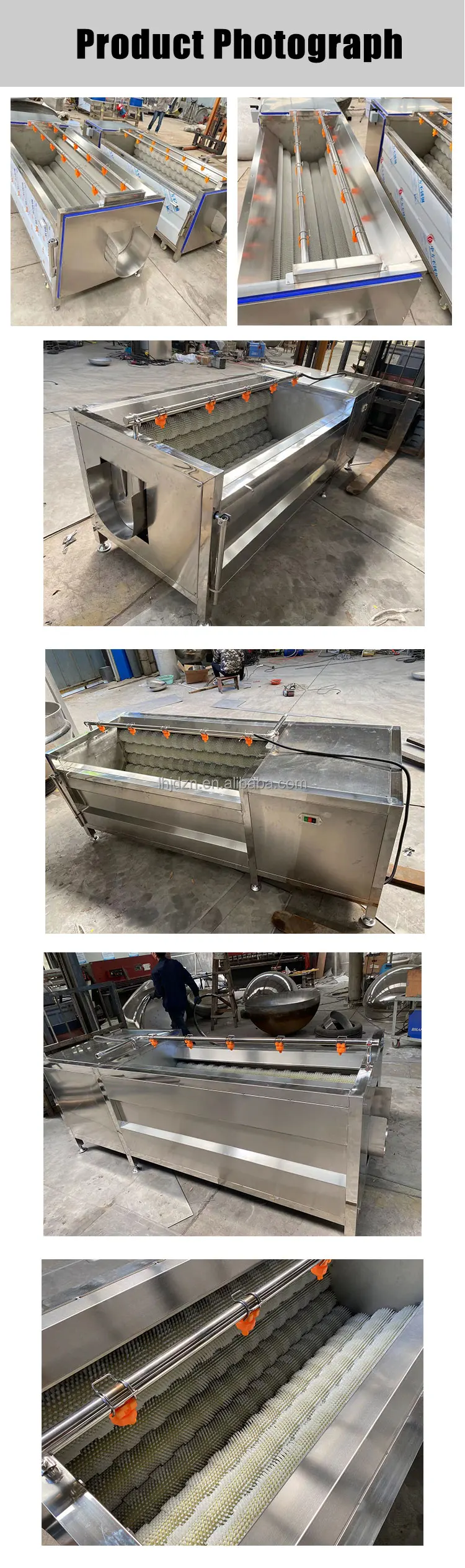 Seafood Process Equipment Scallop Oyster Mussels Brush Cleaning Machine ...