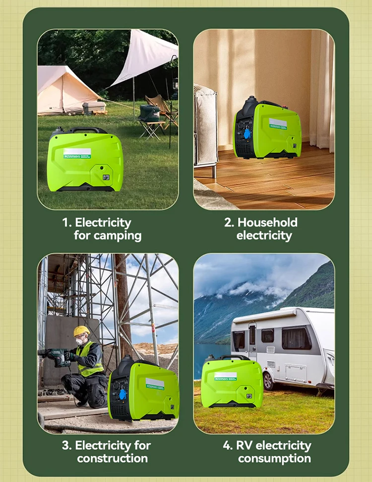 Silent Type Inverter Generator Portable Gasoline Generator 2250w 2750w ...