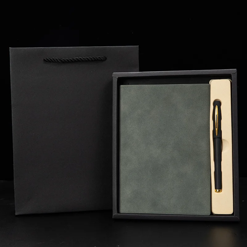 Luxury High Quality Logo Custom Pen and Gift Box Soft Leather Cover ...