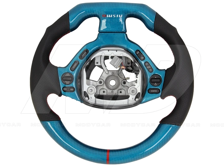 Nismo Blue Carbon Fiber Steering Wheel For 2008-2016 Nissan Gtr R35 ...