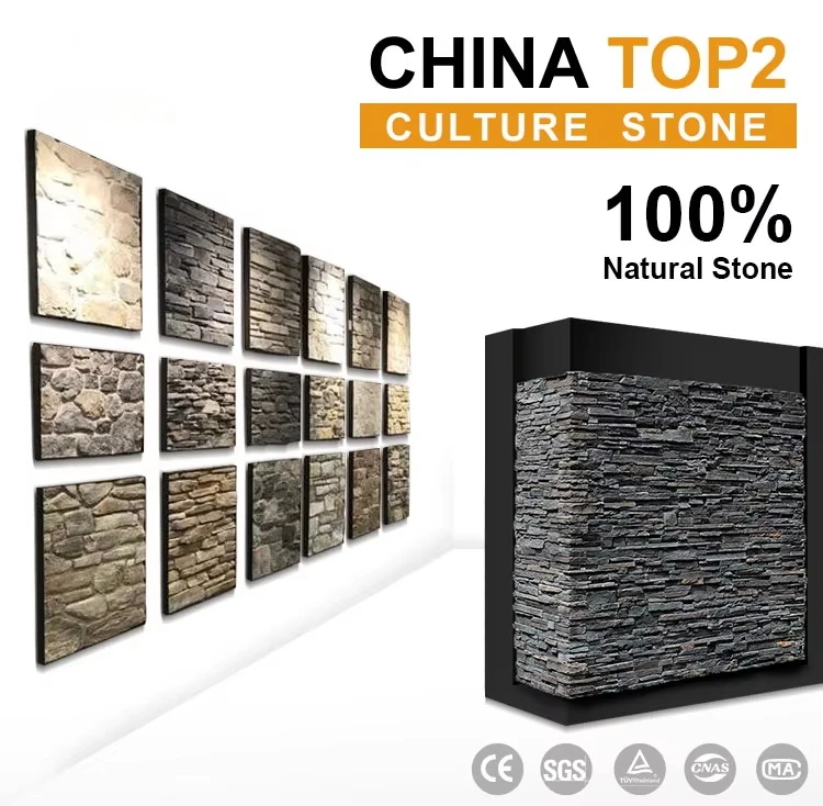 Quartzite Exterior Wall Tiles Culture Stone Fire Resistant Water ...