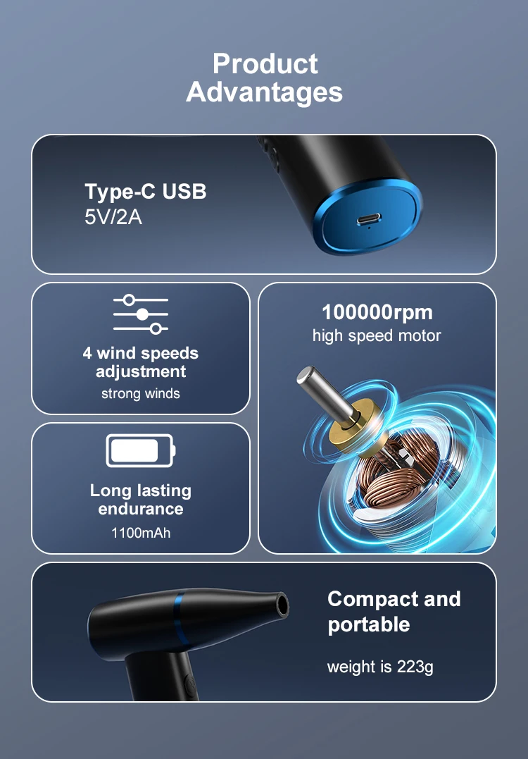 Mini Turbo Jet Engine Turbine Fan 100000 Rpm Air Duster Cleaner ...