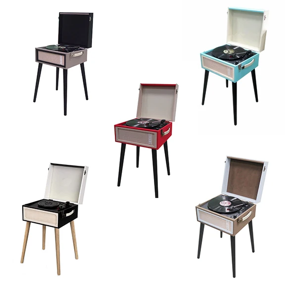 Retro Turntable Antique Rechargeable Bluetooth Turntable Record Player ...