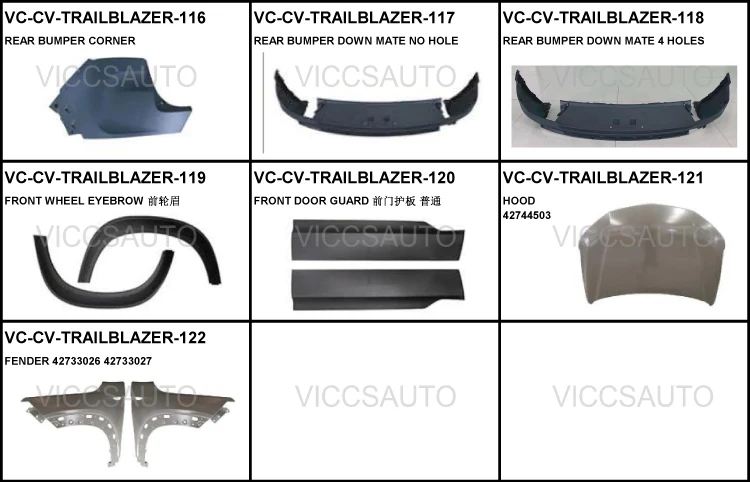 OEM FOR CHEVROLET TRAILBLAZER 2019 AUTO CAR FRONT BUMPER BRACKET