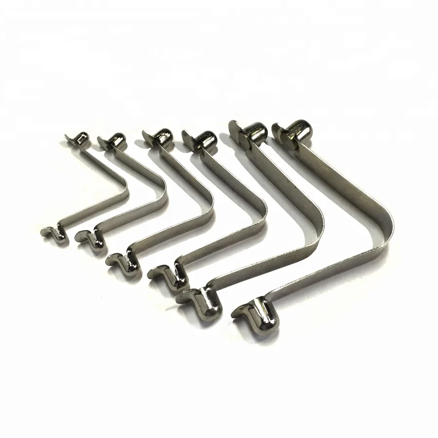 Steel Hole Tube Lock Custom Spring Clips V Shaped Snap Push Double ...