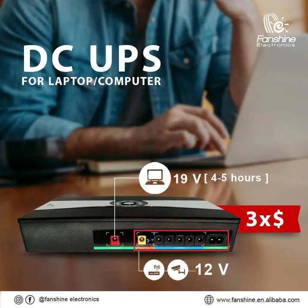 Fanshine Mini UPS - Reliable Power for CCTV & Computers